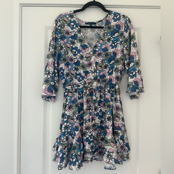 Shore | Dresses | Shore Usa Floral Print Mini Dress | Poshmark